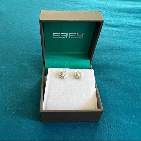Effy | Jewelry | Effy Silver Diamond Stud Earrings | Poshmark